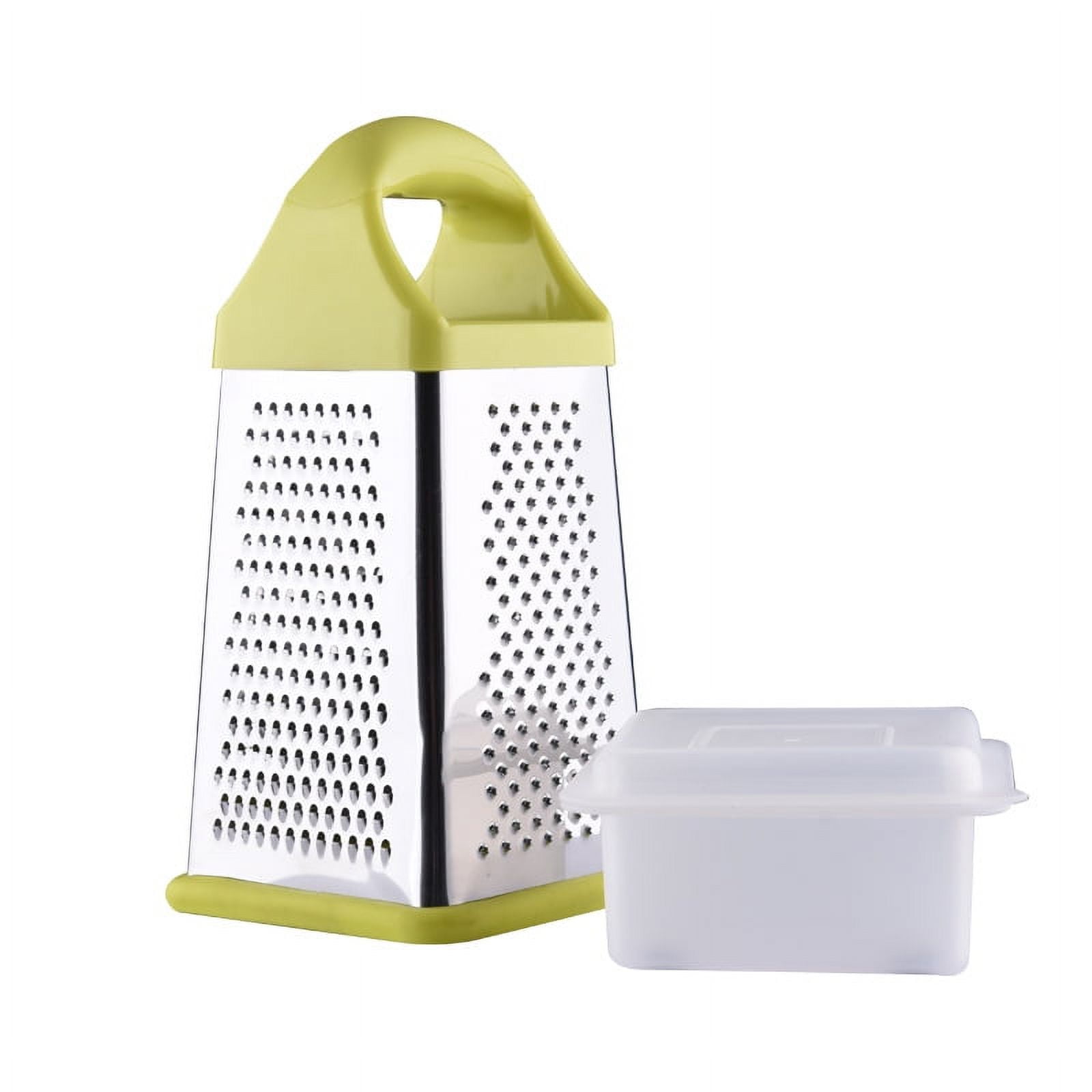 4-Way Box Grater with Container with Comfort Handle Stainless-Steel ...