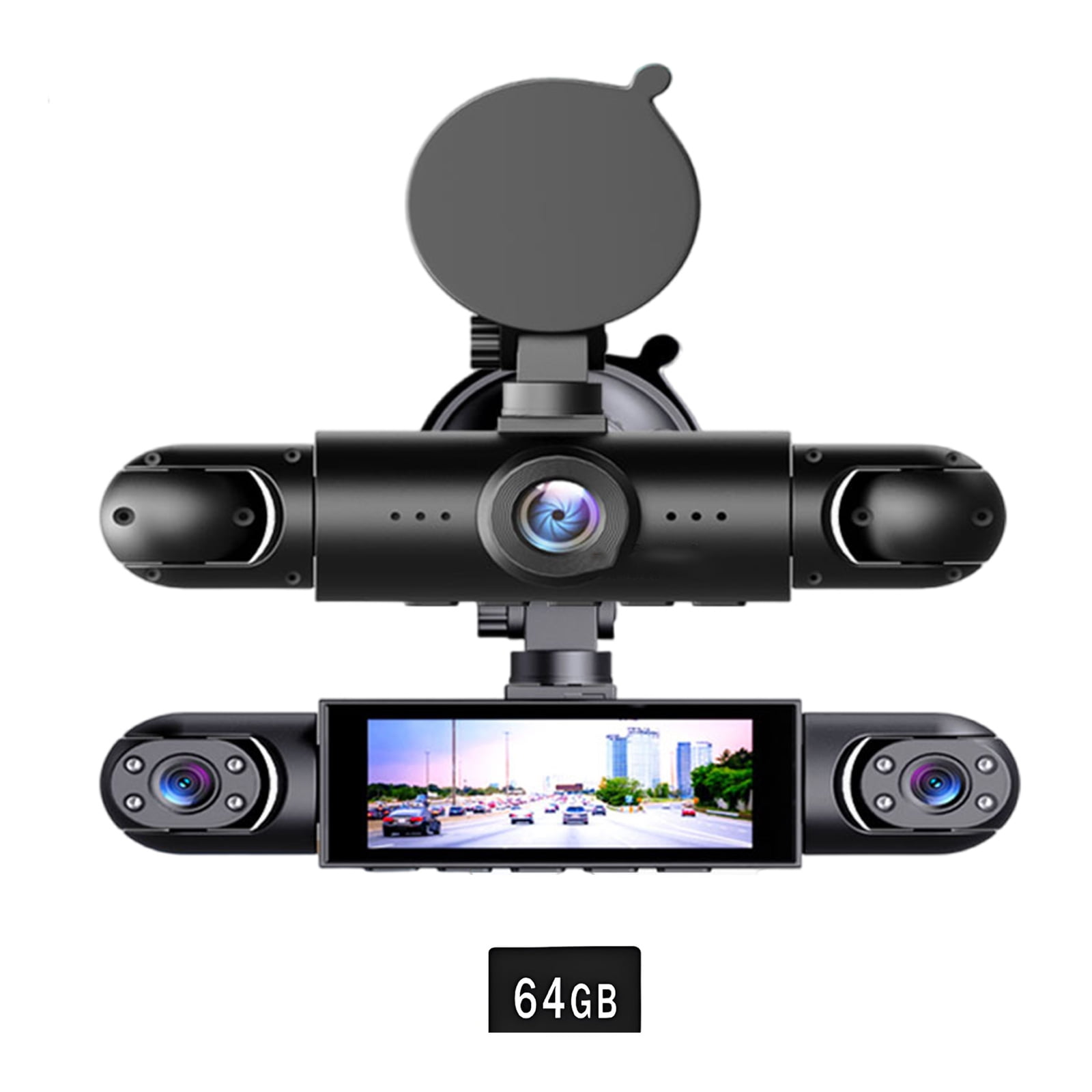 4 Way Car DVR With 32/64GB Card Wide Angles Coverage Night View ...