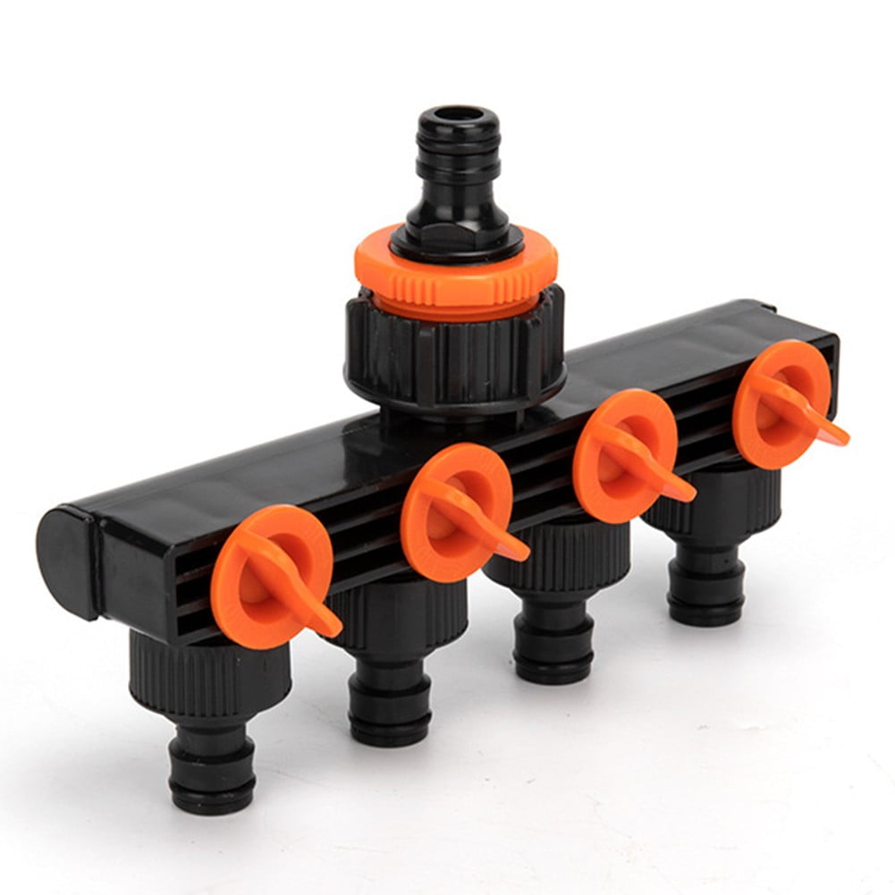 4-Way Car Wash Water Dispenser Water Pipe Irrigation Valve Quick ...