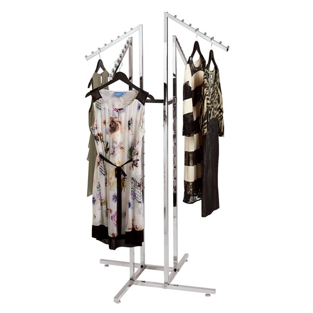 SSWBasics 4 Way Clothing Rack With 4 Slanted Arms - Walmart.com
