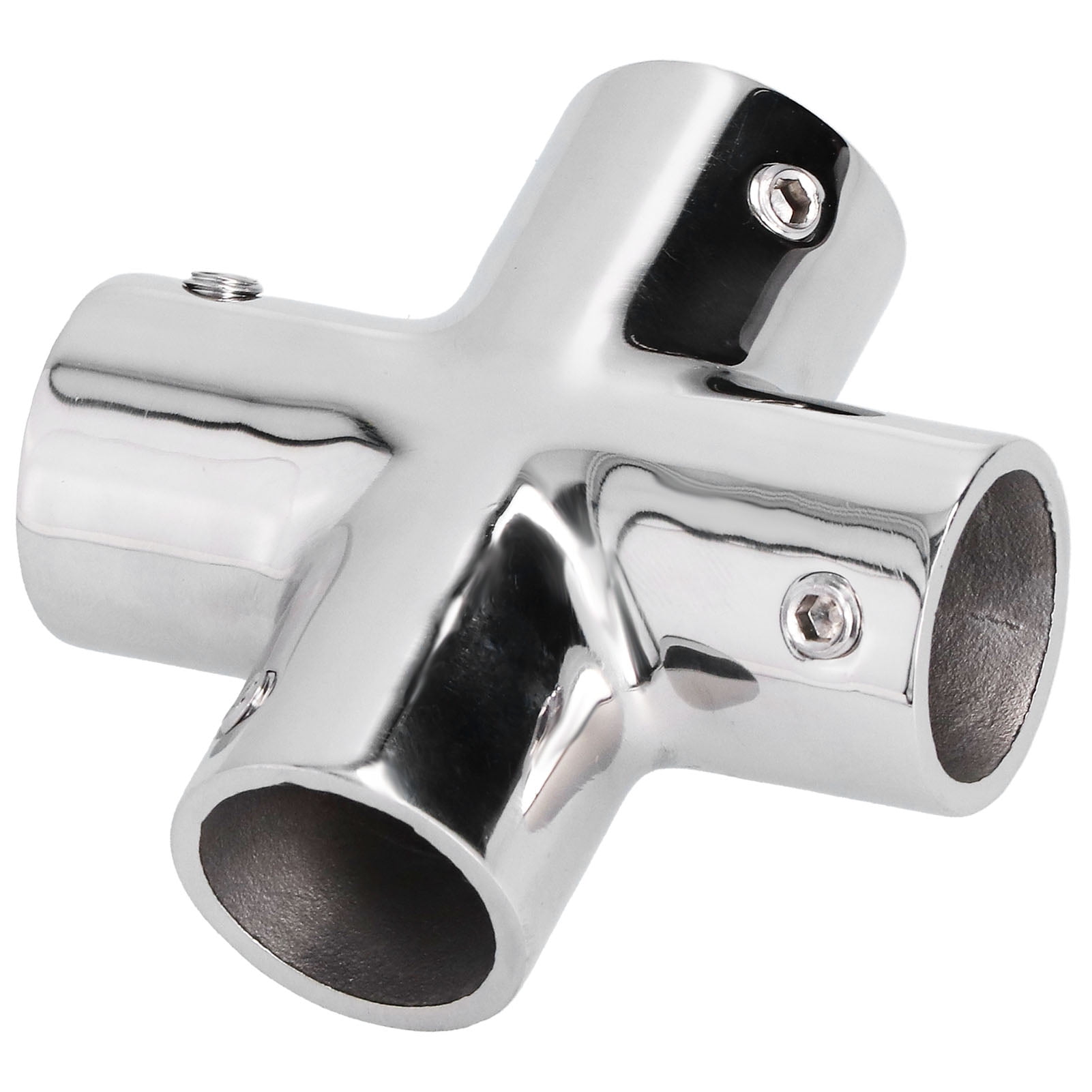 4 Way Cross Boat Hand Rail Fitting 316 Stainless Steel Heavy Duty Tube ...
