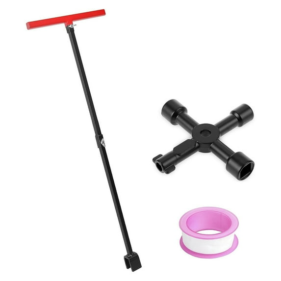 4 Way Crossing Wrench Key Electric Cabinet Key Utility for Faucet Meter ...