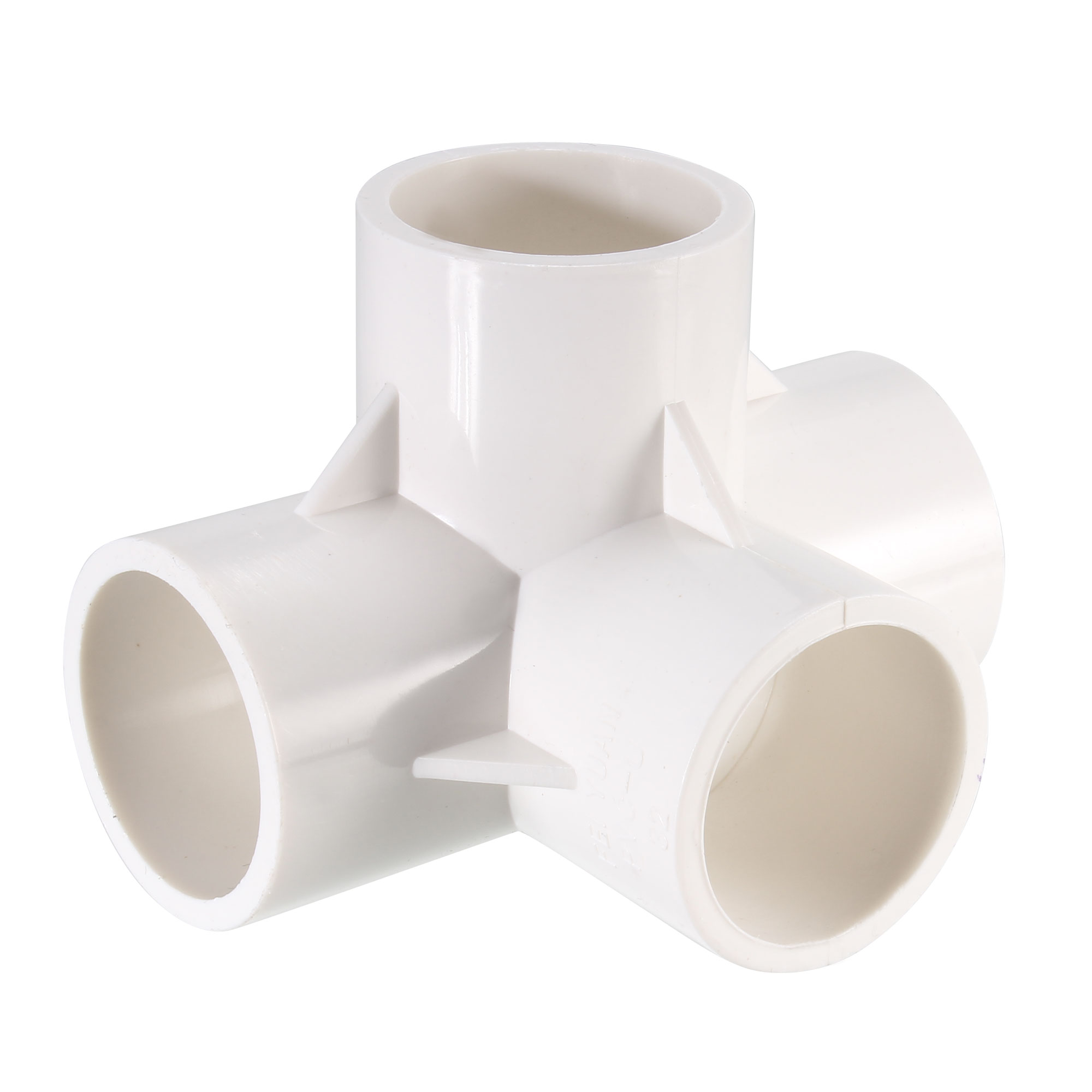 FORMUFIT PVC Fitting, 4-Way Tee Side Outlet , Furniture Grade, 1-1/2 ...
