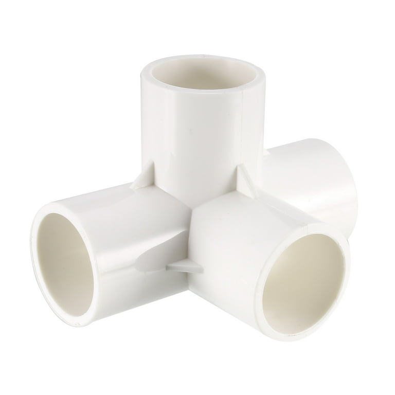 4 Way Elbow PVC Pipe Fitting Furniture Grade 3 4 inch Size Tee Corner Fittings White 2pcs Walmart