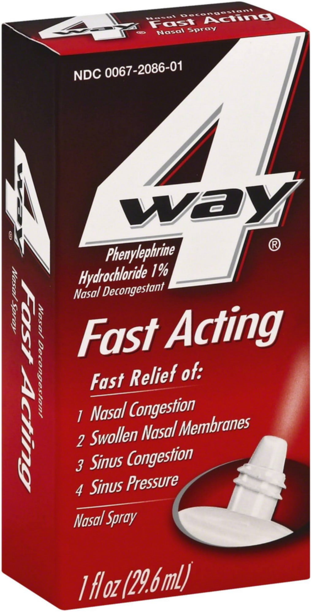 4-Way Fast Acting Nasal Spray 1 oz (Pack of 3) - Walmart.com