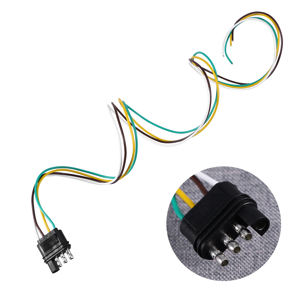 Worgeous Vehicle Trailer Connector Flat Connector Plug Socket Multi ...