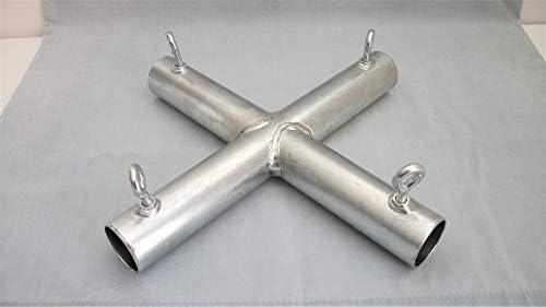 4 Way Flat X Shaped 3/8" Canopy Fitting (FVFX) - Fits EMT Pipe or Chain ...