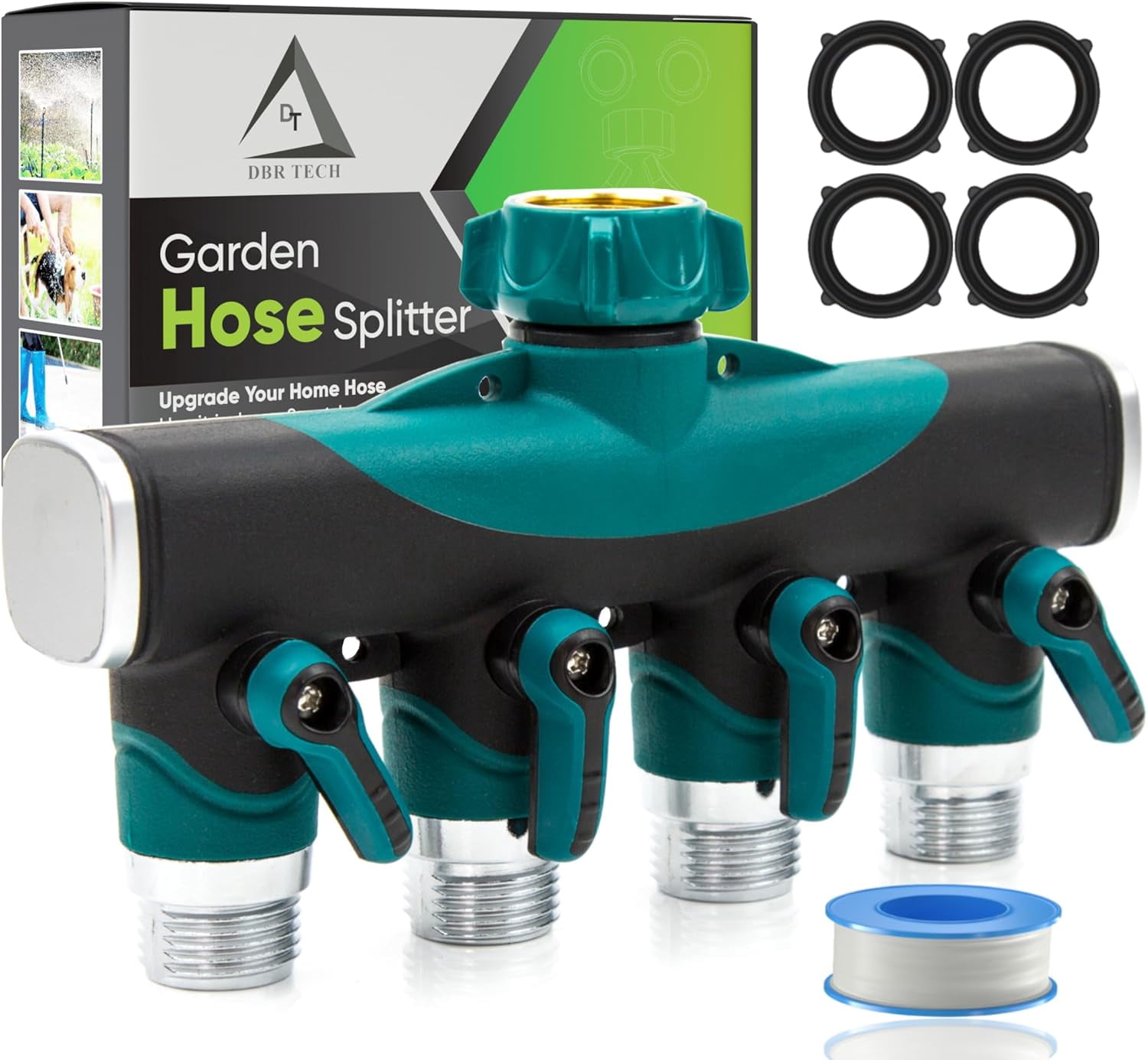 4 Way Hose Splitter (Superior Durability), Premium Garden Hoses ...