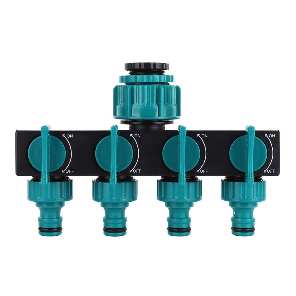 4 Way Hose Splitter Water Tap Hose Connectors Distributor Garden ...