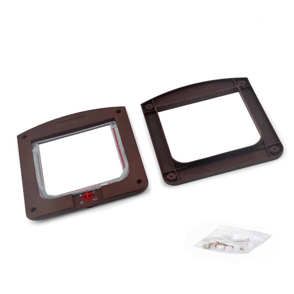 4 Way Locking Dog Flap Door Indoor Outdoor Pet Kennel Doors Cats ...