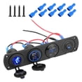 4-Way Marine Control Panel With USB Ports And LED Power Meter For Boats ...