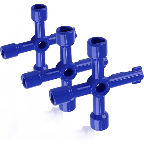 4-Way Multi-Functional Utilities Key (3 PACK), Zinc Alloy Triangle ...