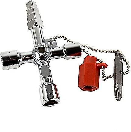 4 Way Multifunctional Cross Spanner Wrench Key - Adjustable 4-in-1 Tool ...