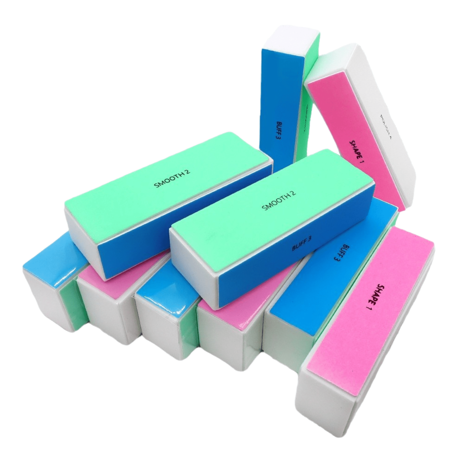 4 Way Nail Buffer Block (10 Pcs), Nail Shine Buffers Blocks Files for ...