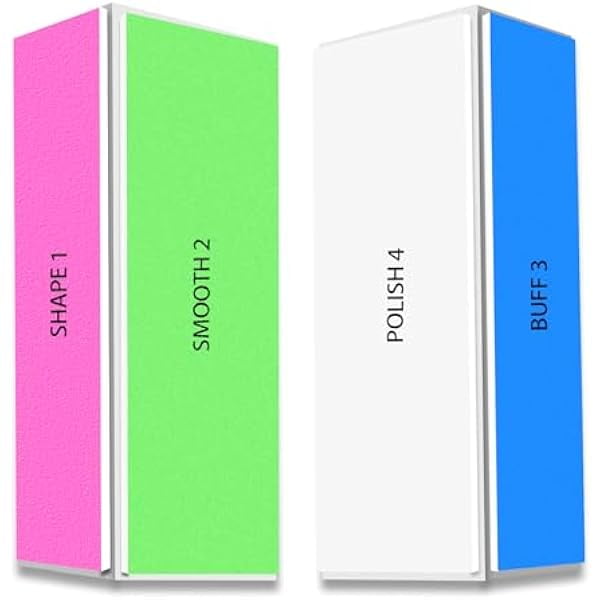 4 Way Nail Buffer Block (5 Pcs), Nail Shine Buffers Blocks Files for ...
