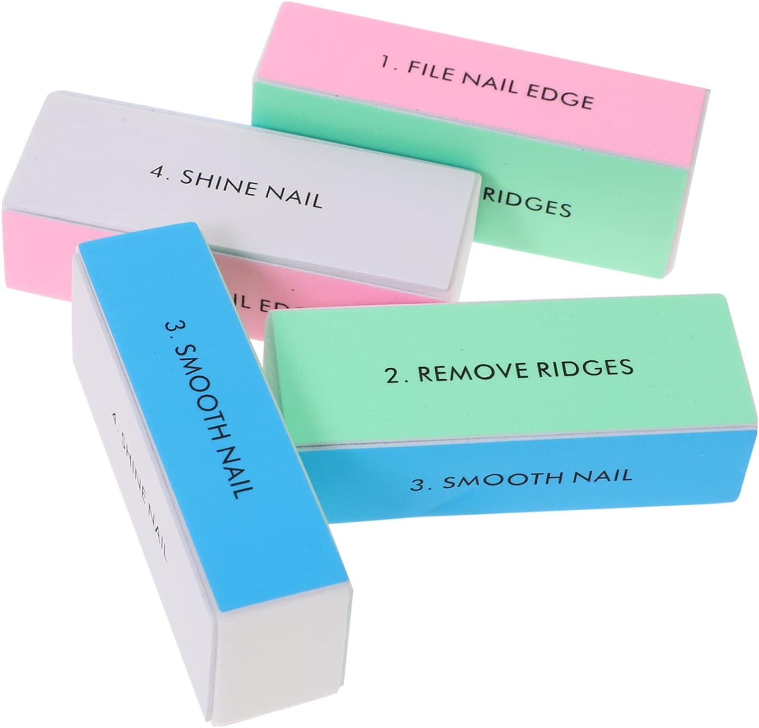 4 Way Nail File DIY 10pcs Nail Files 4 Way Nail File Nail Gel Kit Grit ...