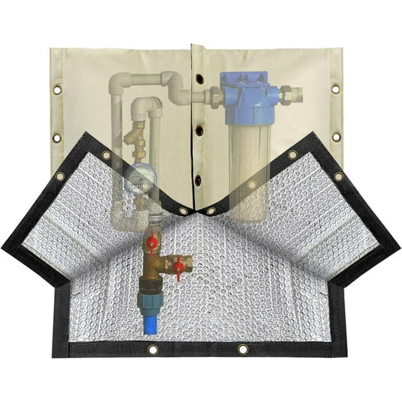 4-Way Opening Backflow Preventer Cover (5°F) Heavy-Duty 5-Layer ...