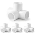 4 Way PVC Pipe Fittings 1/2 Inch, White PVC Elbow Corner Side Outlet ...