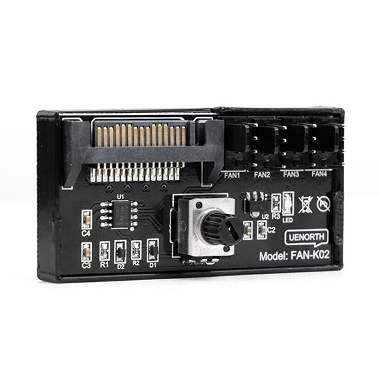 4 Way PWMs Fan Controller Hubs for Servers PC NAS Multiple Fan Speed ...