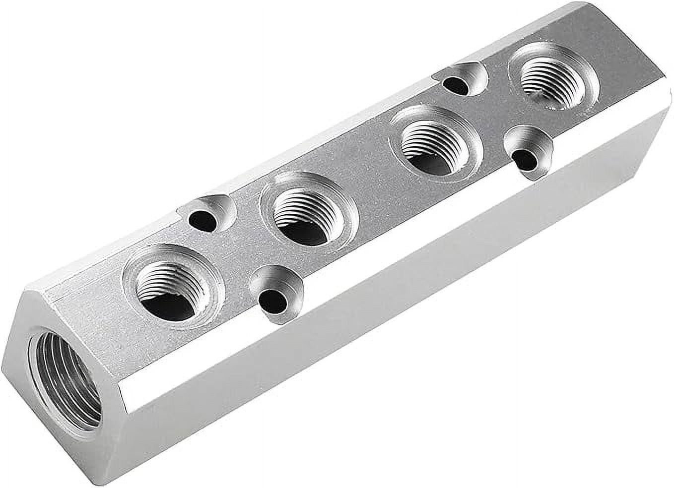 4 Way Pneumatic Manifold Air Distribution Block, Compressed Air ...