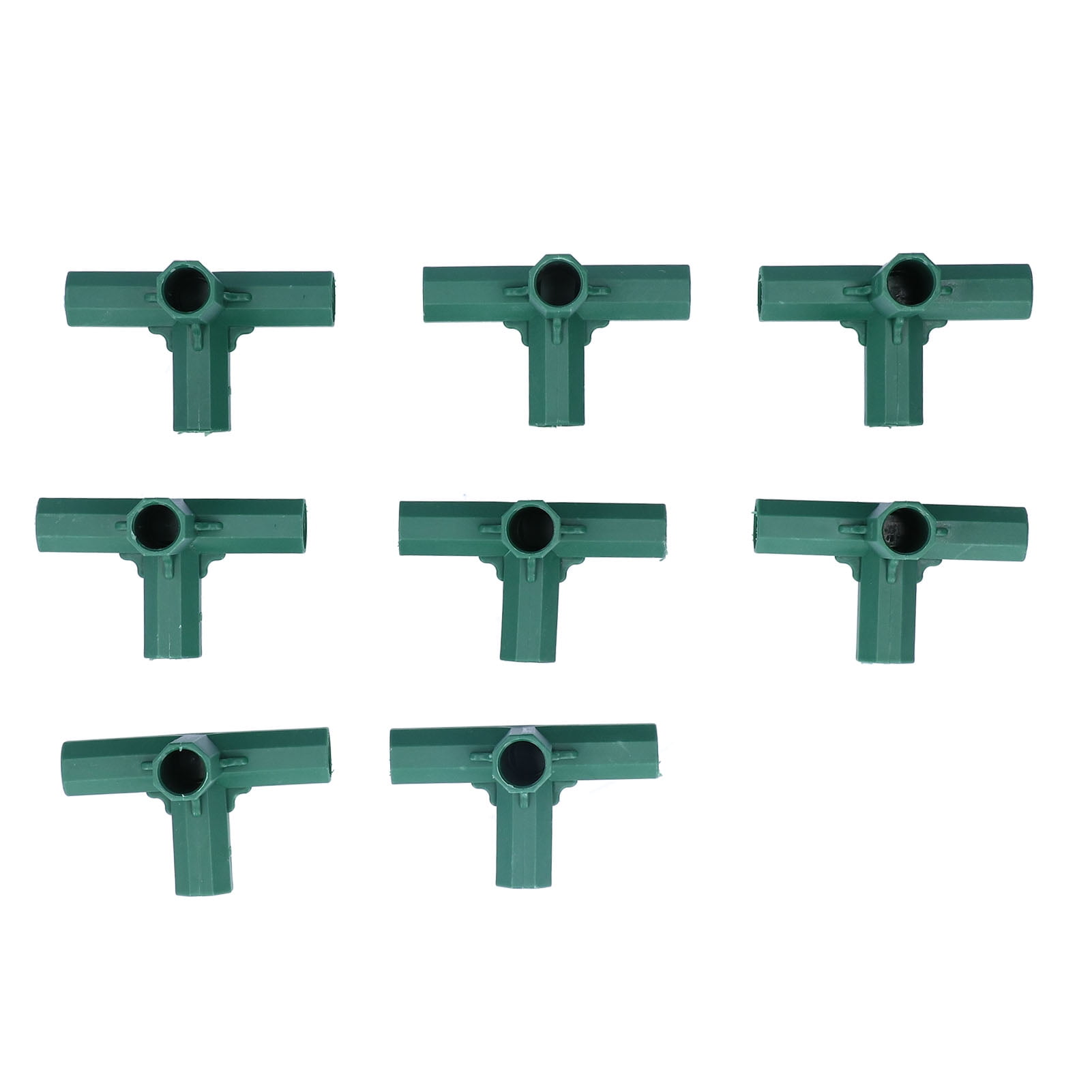 4-Way Right Angle Plant Support Stake Connector Set - 8 Pieces, 16mm ...