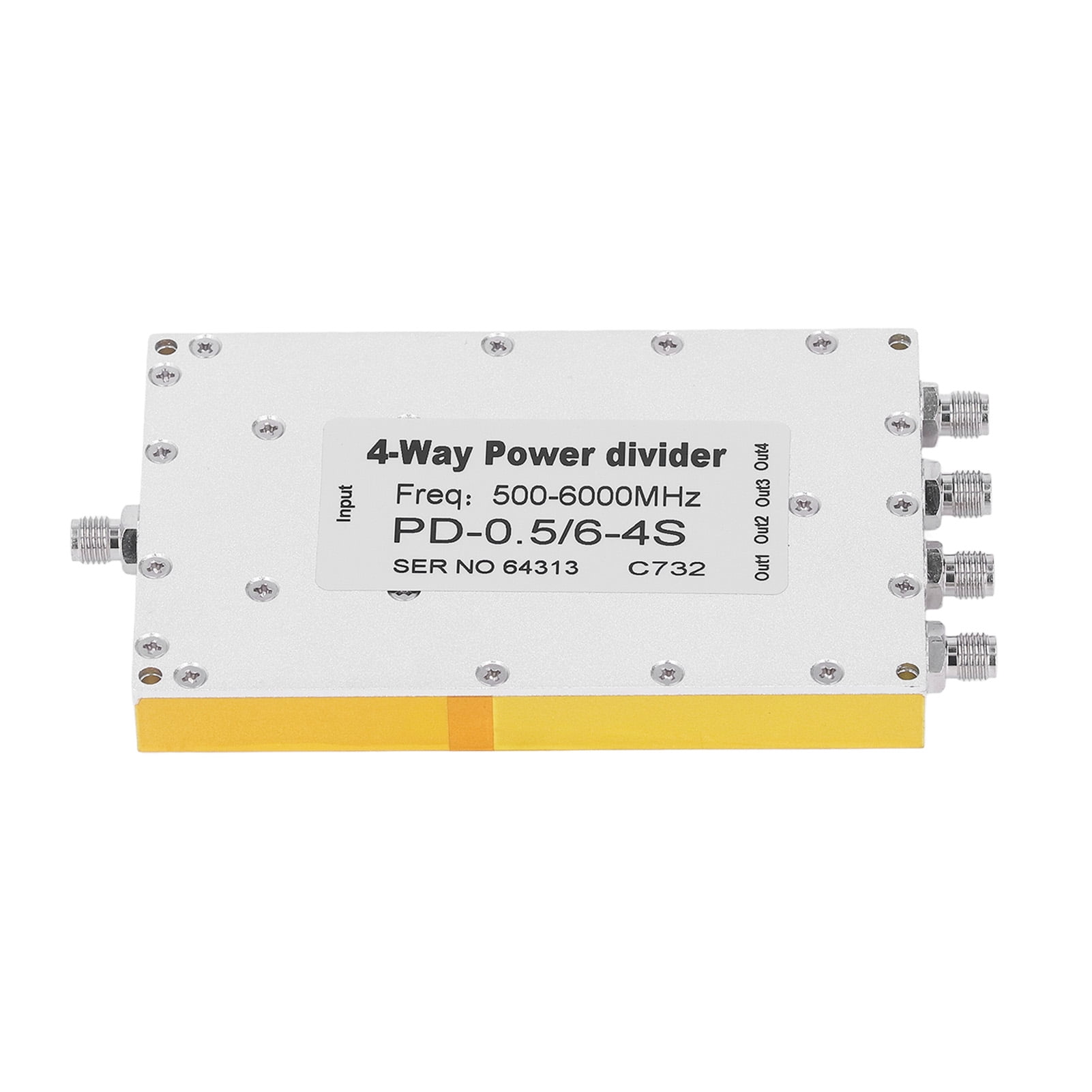 4 Way SMA Power Divider 500 To 6000MHz Small Insertion Loss High Gain ...