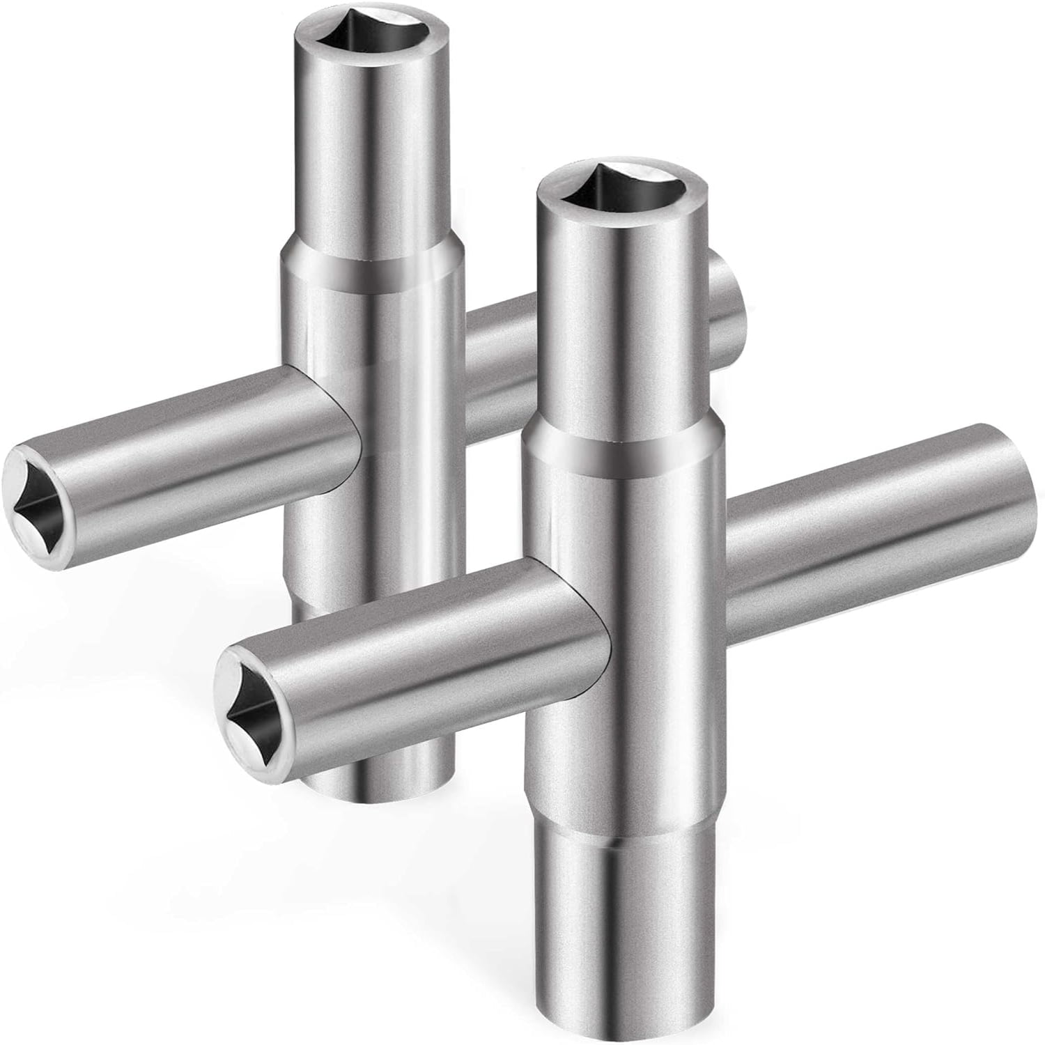 4 Way Sillcock Key Wrench Set Multi-functional Utilities Water Key Fits ...