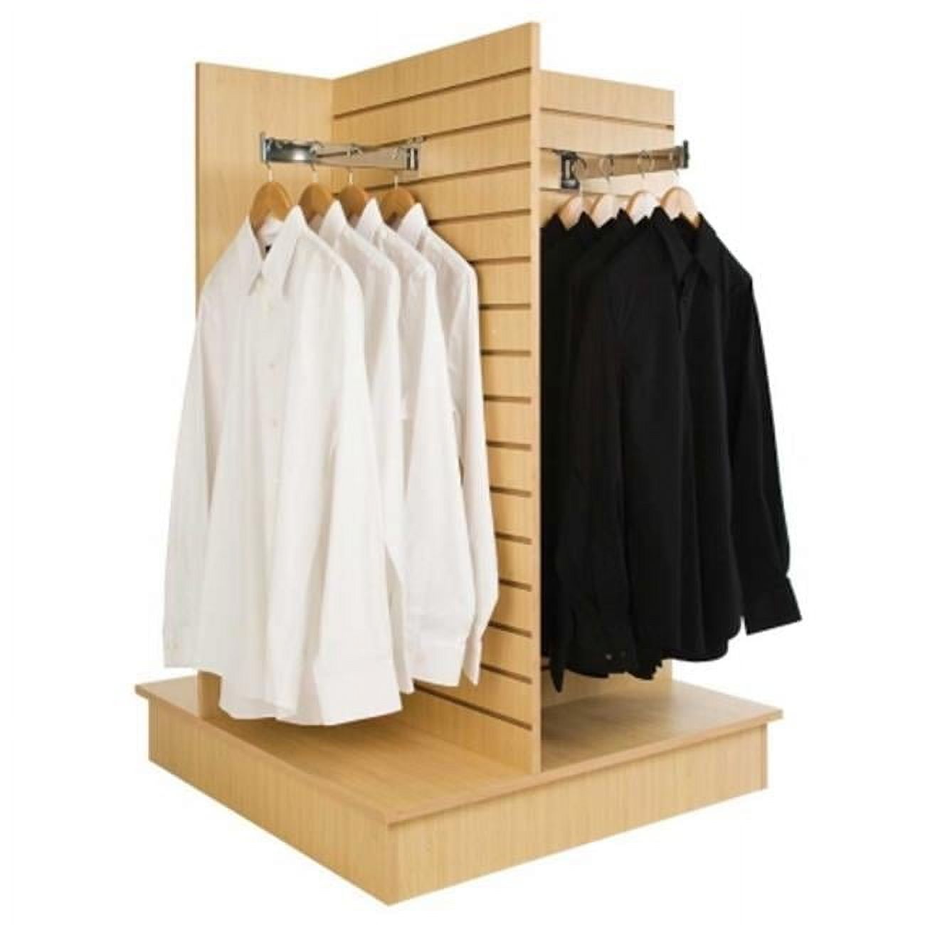 4-Way Slatwall Merchandiser - Maple 36in. Square Base x 54in. High ...