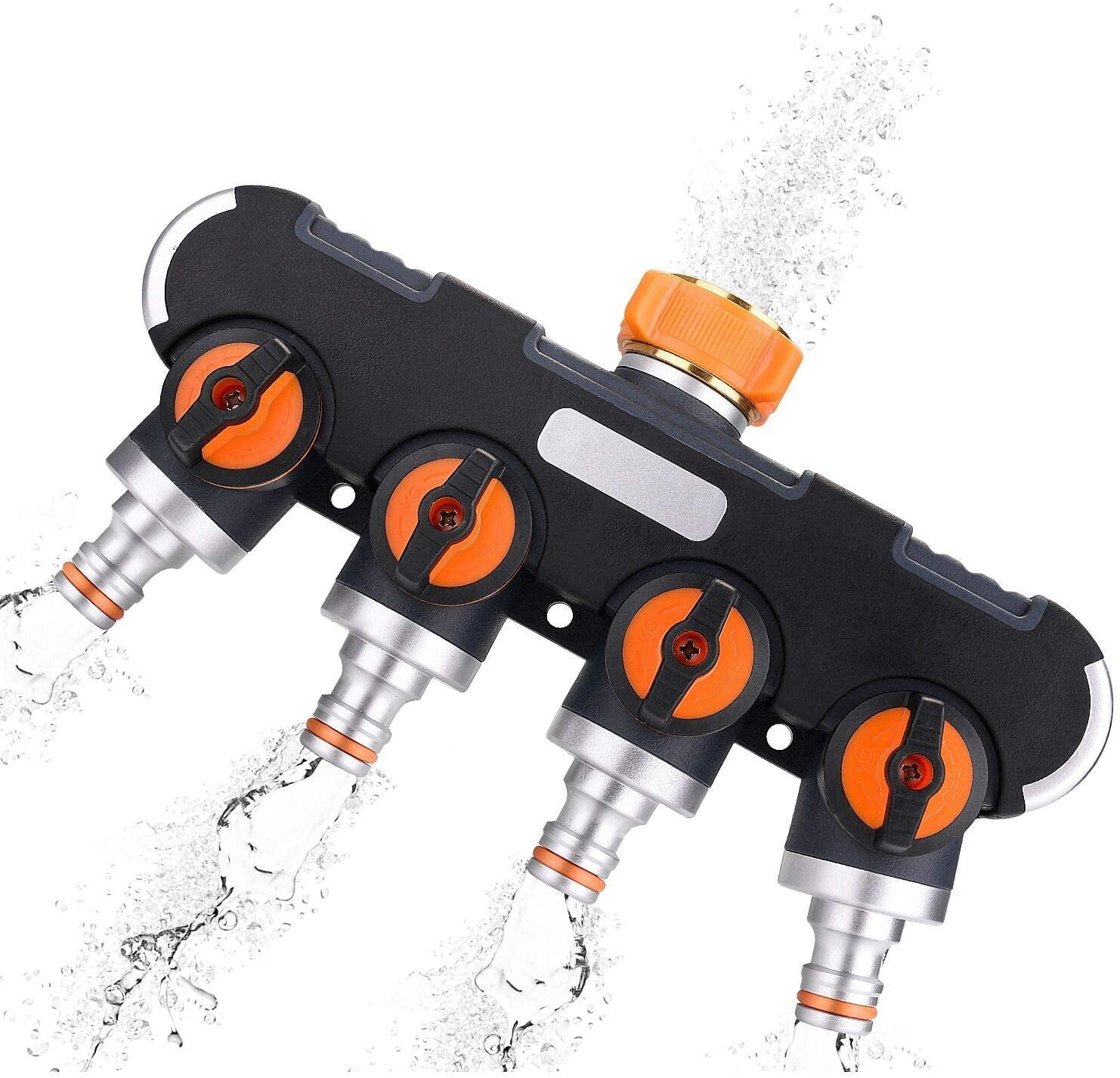 4 Way Splitter, SEMAket Outdoor Utility Hose Connector Adjustable and ...