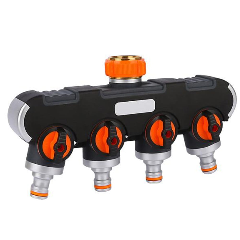 4-Way Splitter Water Distributor with Tap Adapter for Garden Watering ...