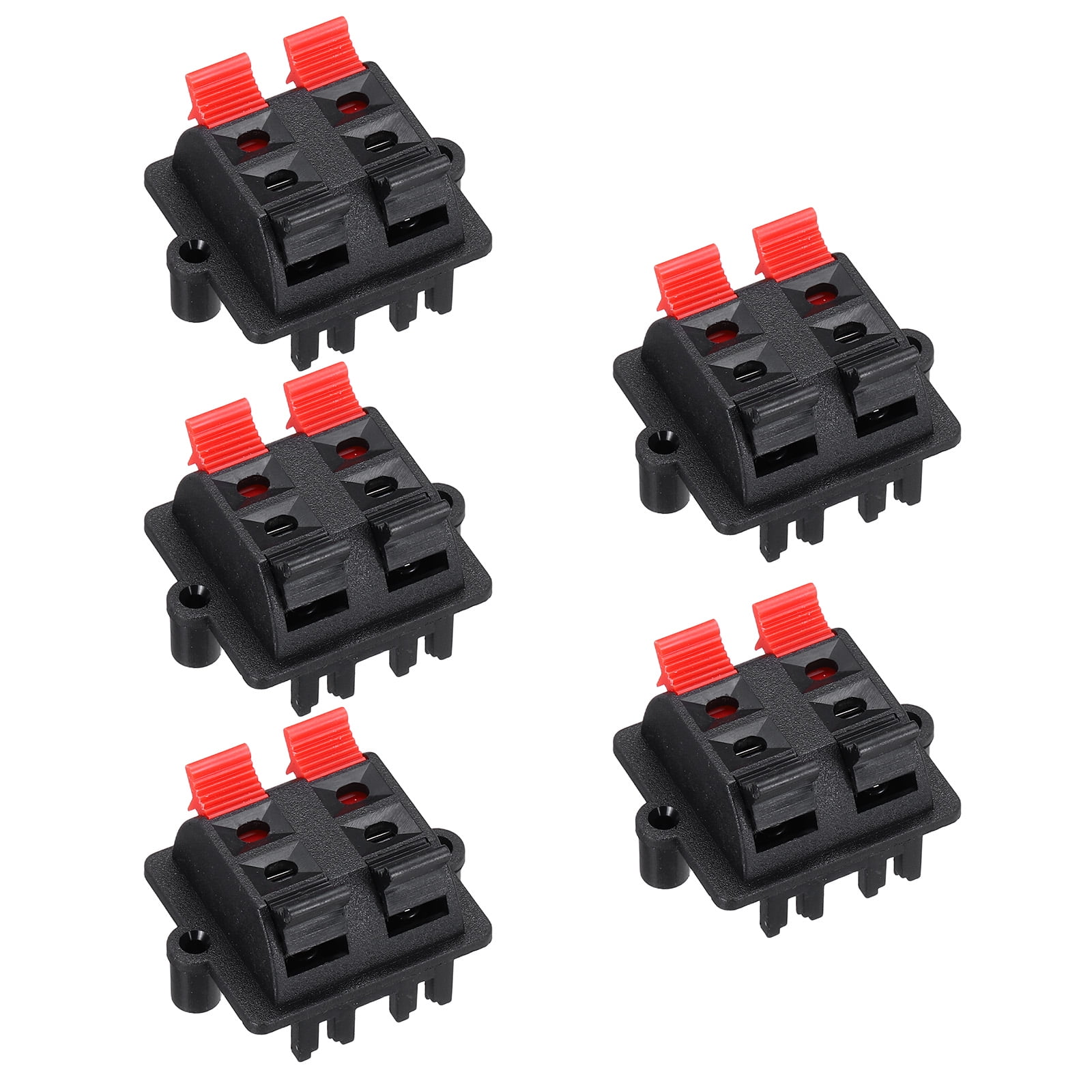 4 Way Spring Terminal Clip Push Release Connector Plate Strip Block WP4 ...