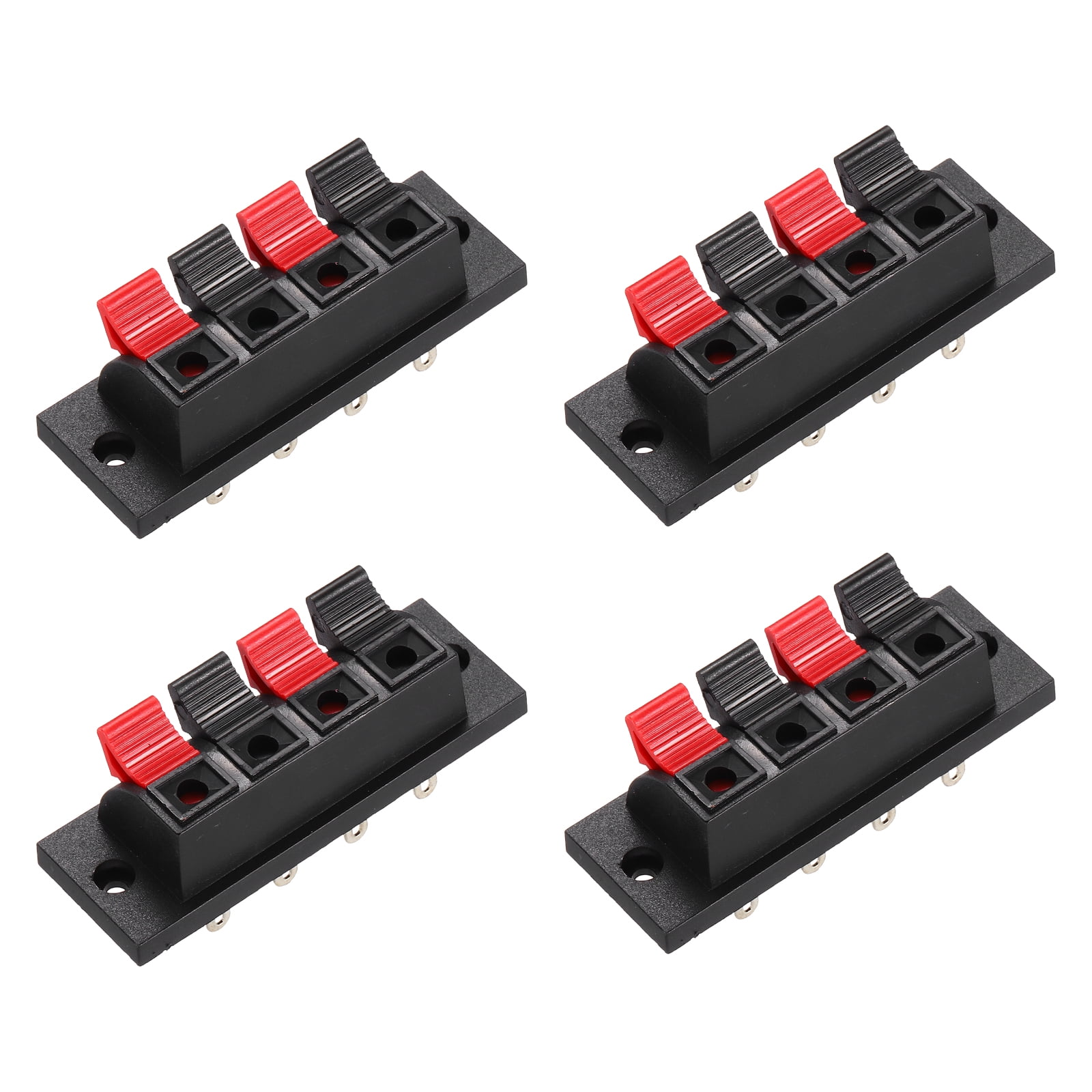 4 Way Spring Terminal Clip Push Release Connector Plate Strip Block WP4 ...