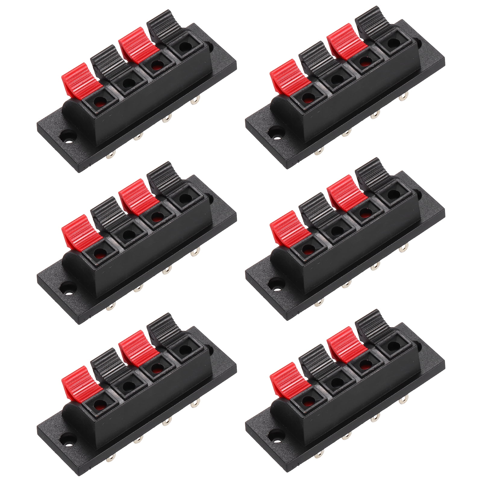 4 Way Spring Terminal Clip Push Release Connector Plate Strip Block WP4 ...