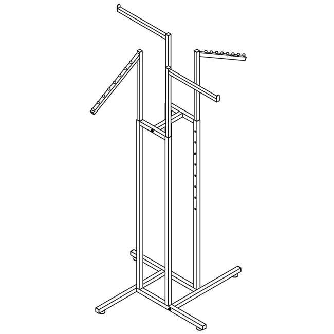 4-Way Square Tubing Straight & Slant Arms - Walmart.com