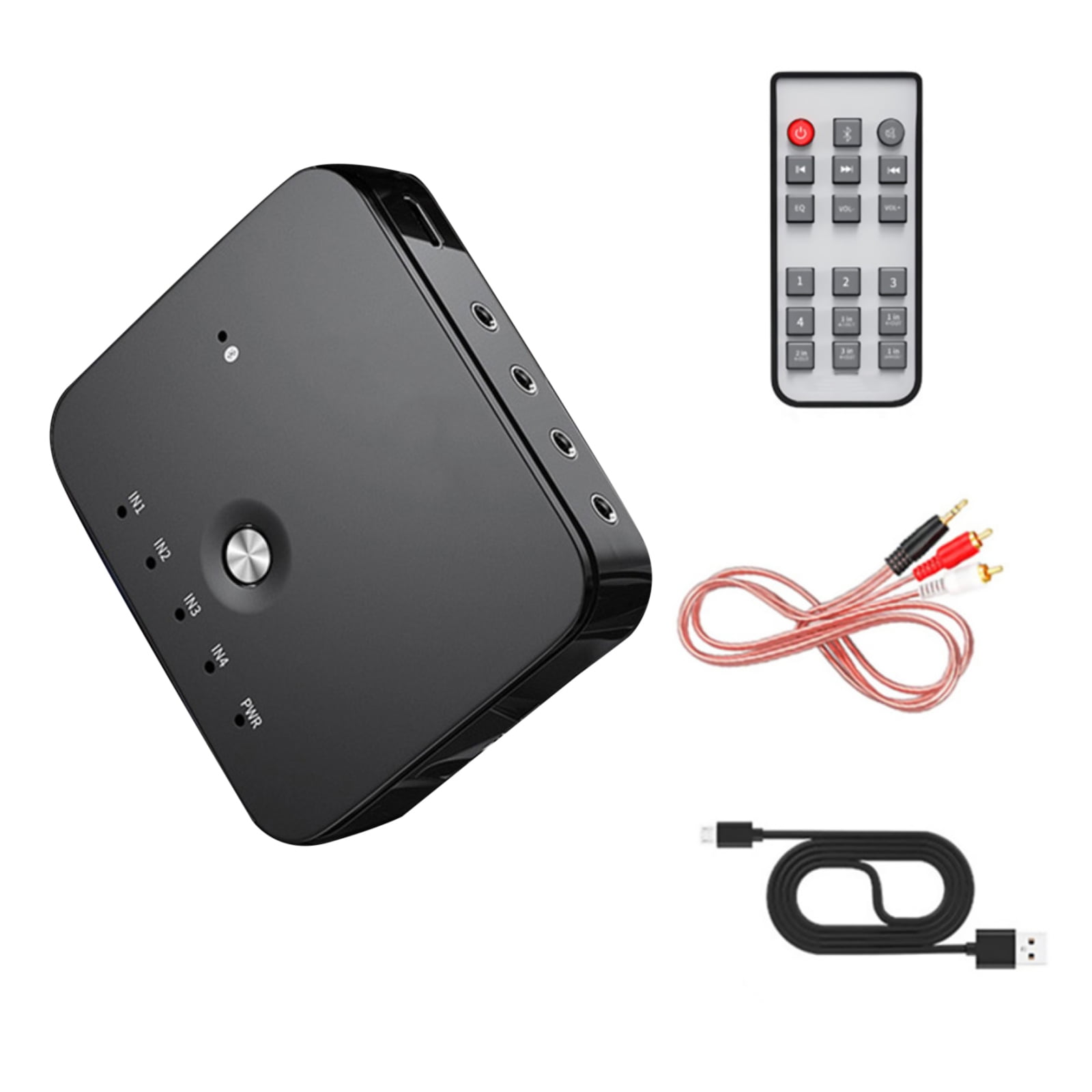 4 Way Stereo Audio Selector Splitter Bluetooth Audio Converter ...