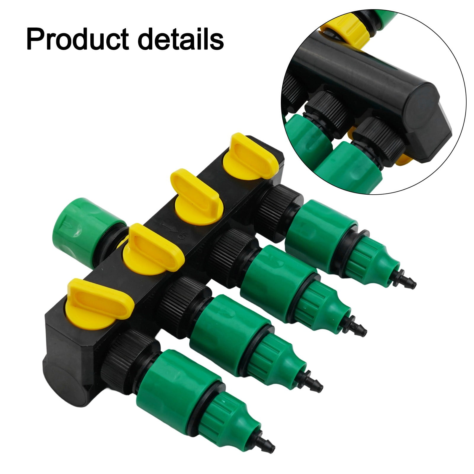 4-Way Water Diverter Splitter for Garden Hose: Efficient Drip ...