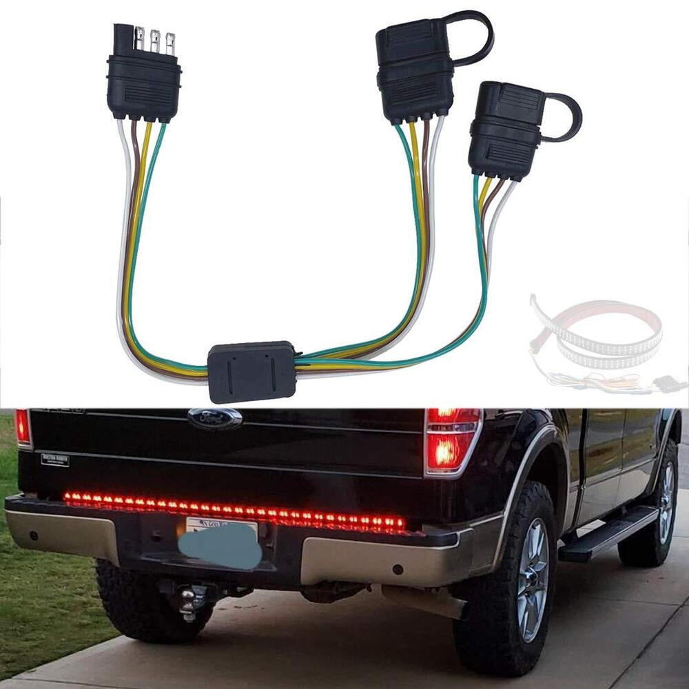 4 Way Y-Splitter Plug for Tailgate Light Bar and Trailer Light Plug ...