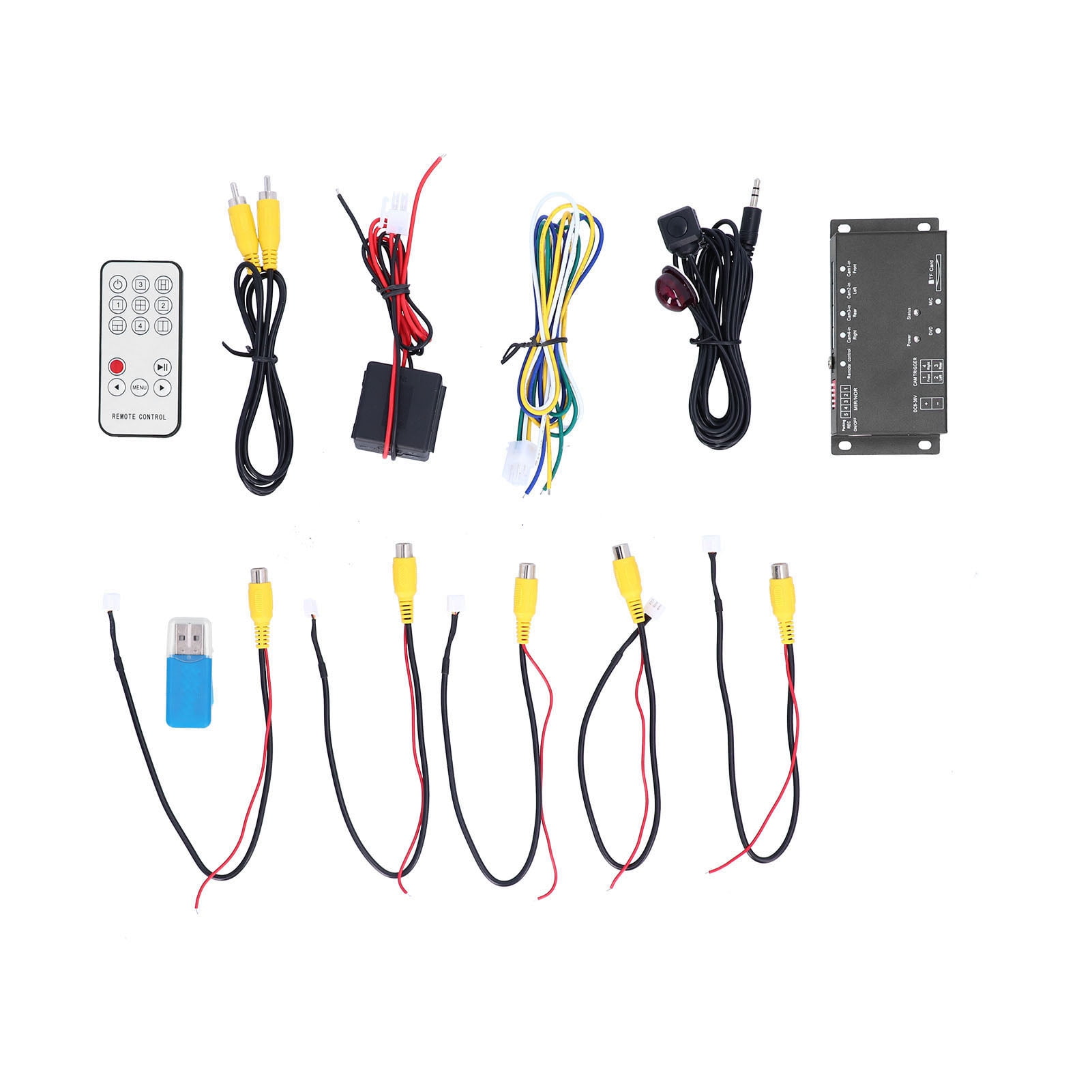 4 Ways Cameras Image Switch Combiner 360° Panoramic Display for N/P ...