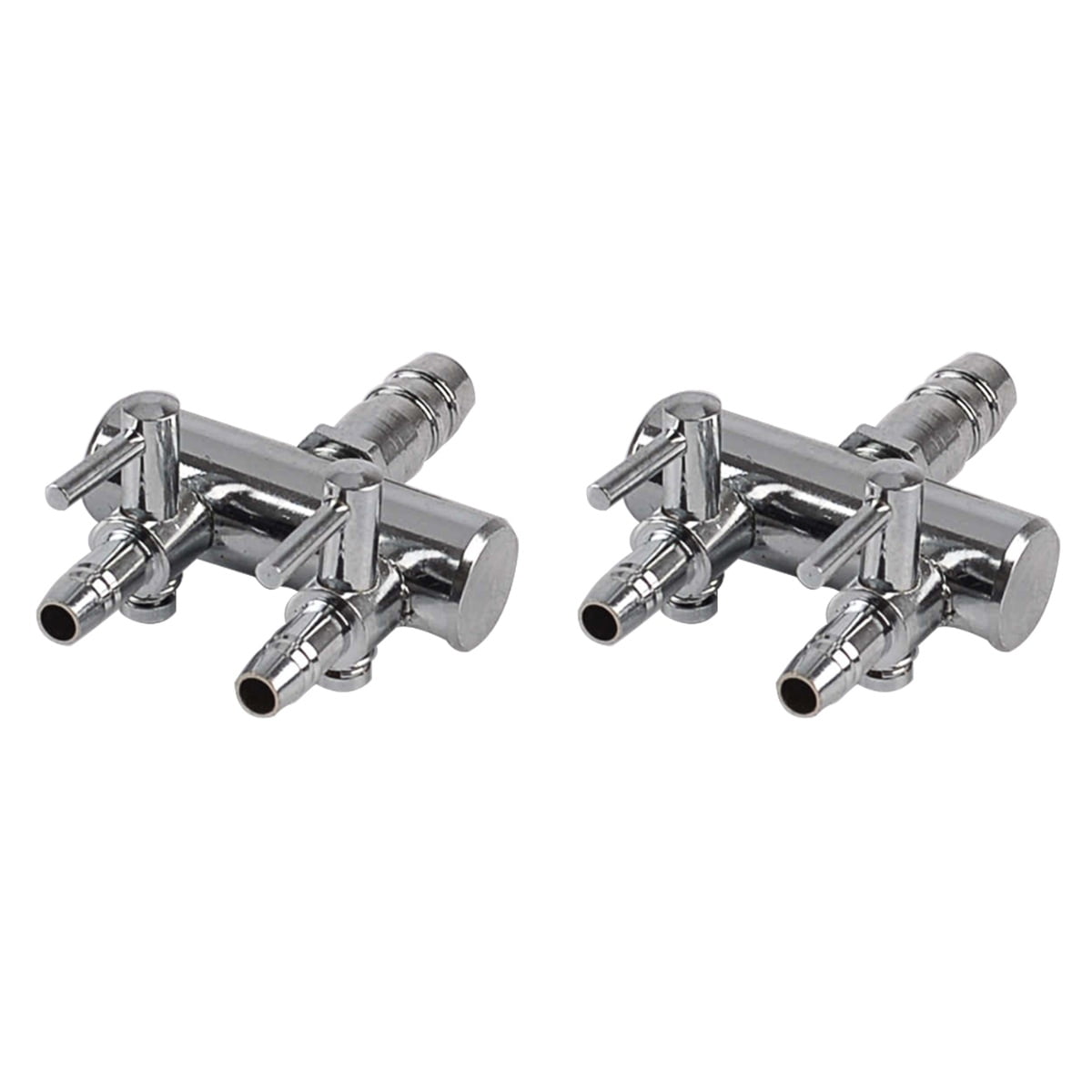 4 Ways Fish Tank Splitter Stainless Steel Air Pump Flow Lever Oxygen ...