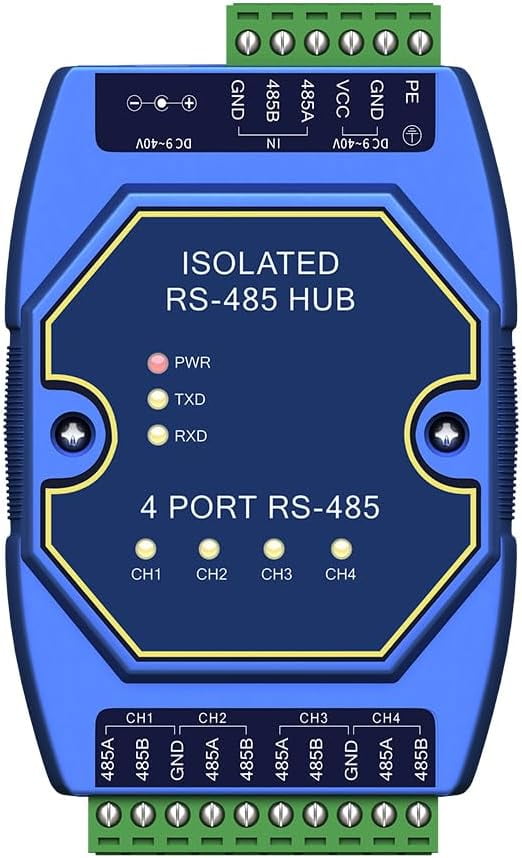 4 Ways RS485 Repeater Industrial Grade E810-R14 Power Signal Isolation ...