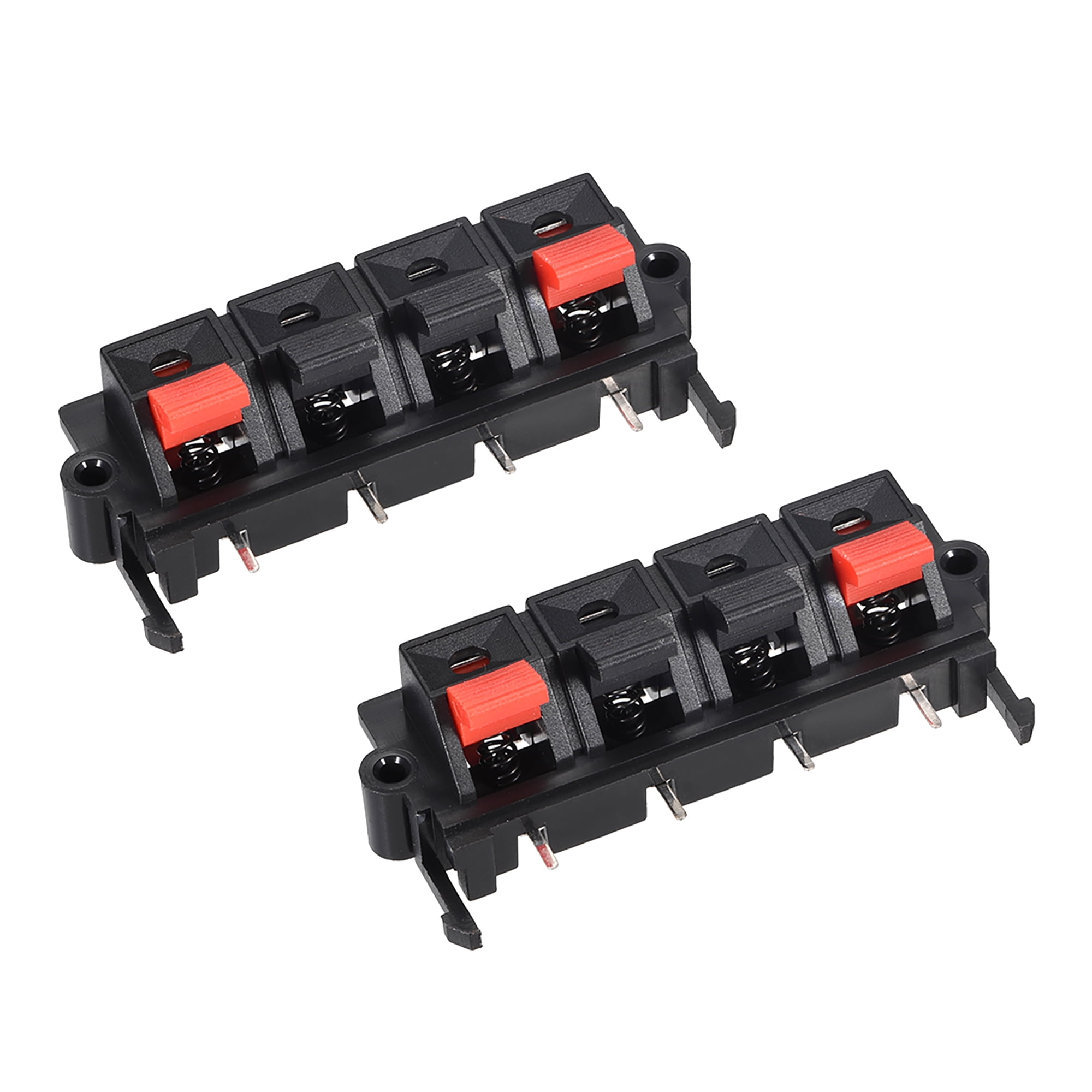 4 Ways Spring Speaker Terminal Clip Push Release Connector Audio Cable ...