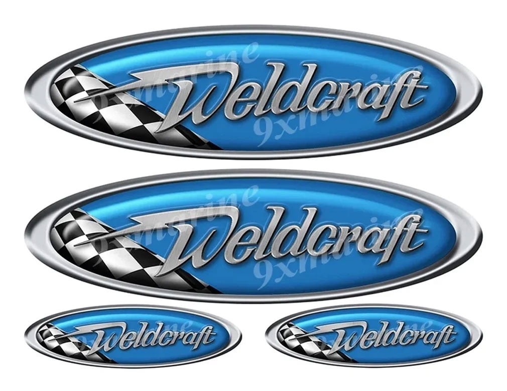 4 Weldcraft Vinyl Racing Oval Stickers - 10" and 4.5" long - Walmart.com