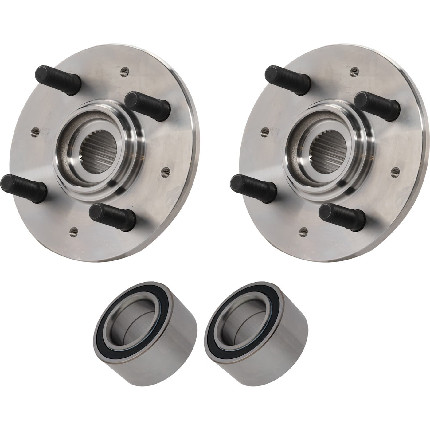 4-Wheel ABS Wheel Hubs Front Driver & Passenger Side for Civic Left ...