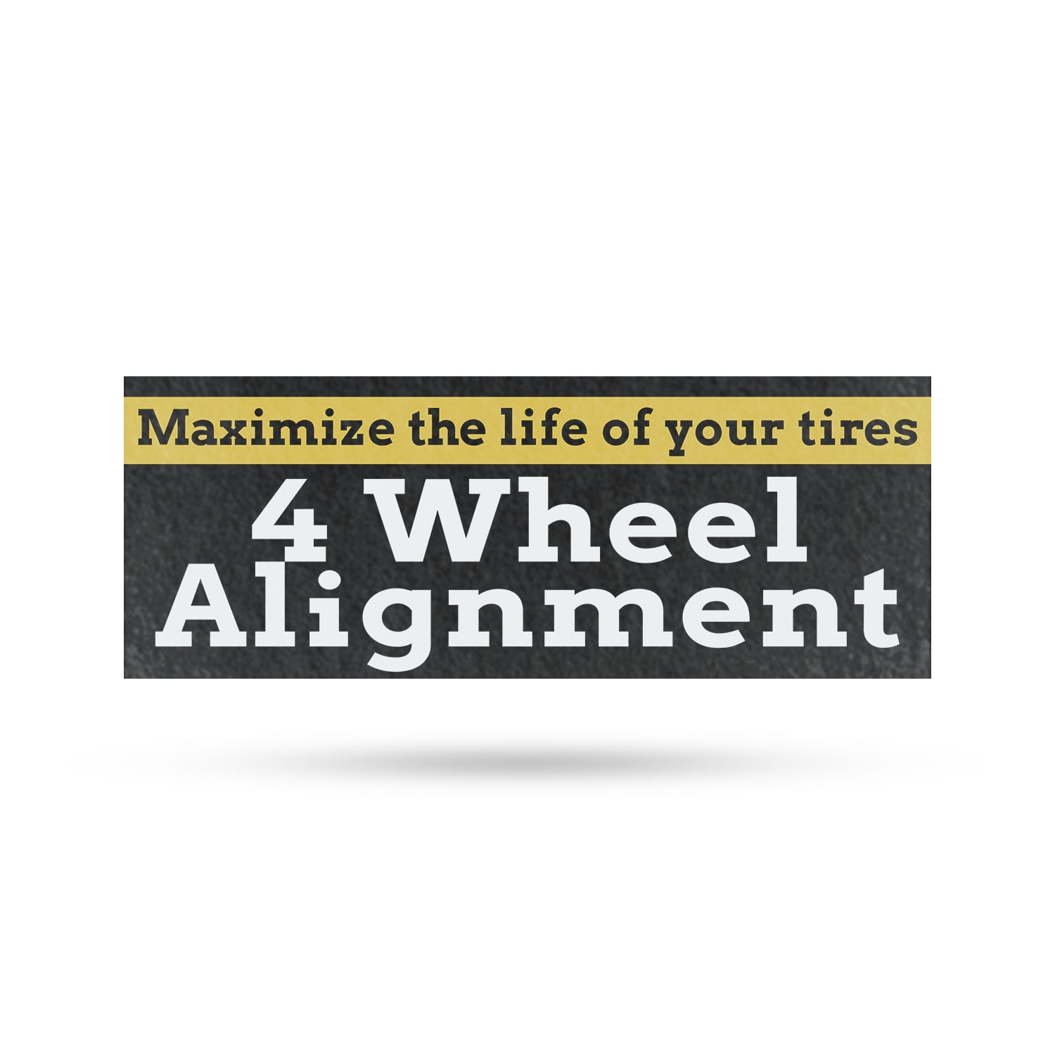 4 Wheel Alignment Vinyl Decal 48 Inch x 18 Inch Weatherproof Heavy-Duty ...