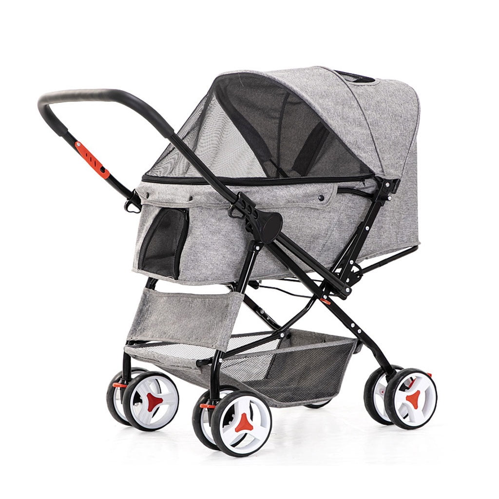 4 Wheel Dog Strollers for Medium Small Dogs Clearance, Cat/Dog Stroller ...