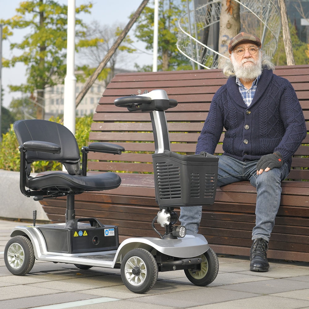 4 Wheel Mobility Scooter - Electric Powered Wheelchair Device - Compact ...