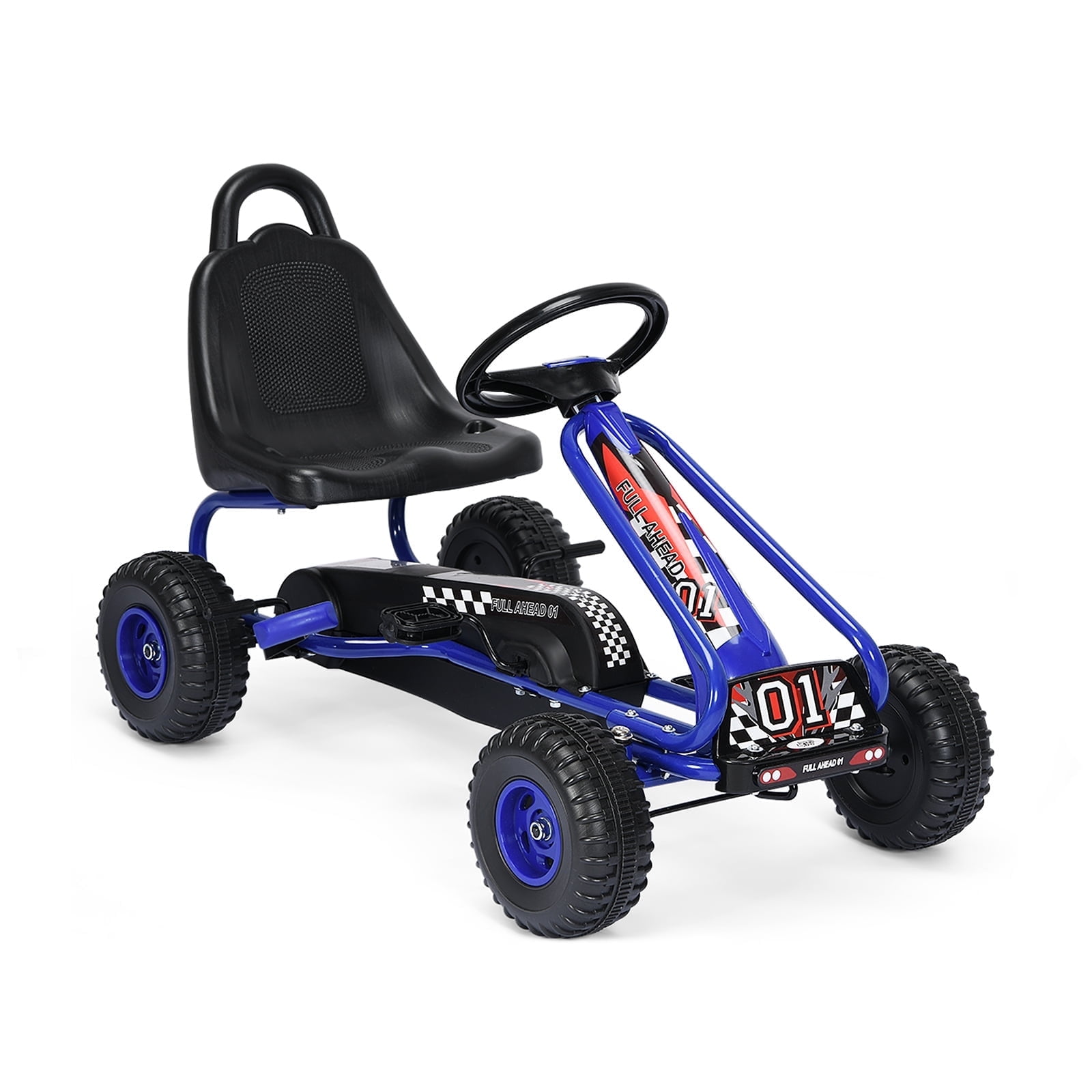 4 Wheel Pedal Powered Ride On Car with Adjustable Seat - Walmart.com