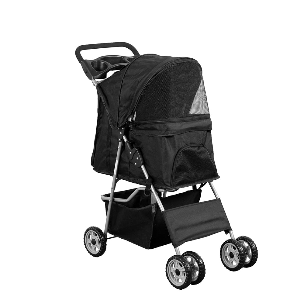 4 Wheel Pet Stroller, Portable Pets Stroller, Foldable Dog Carrier ...