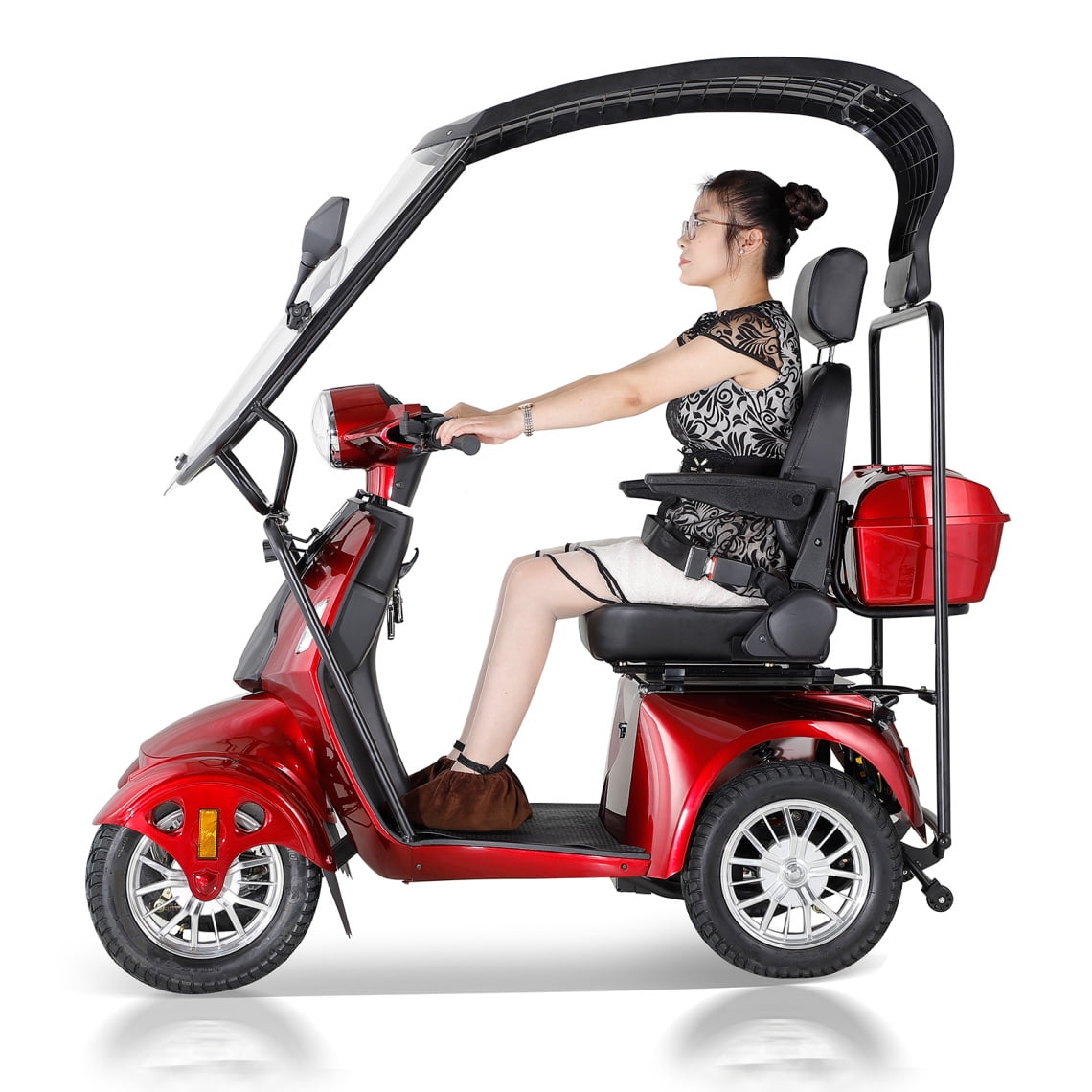 4 Wheel Powered Mobility Scooters, 600W Electric Powered Heavy Duty ...