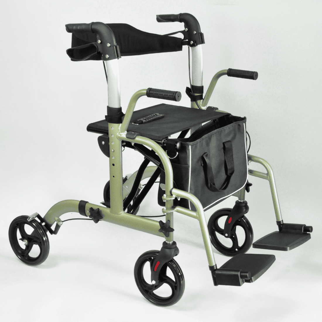 4 Wheel Rollator Walker With Seat,Rolling Walker,Height Adjustable 34 ...